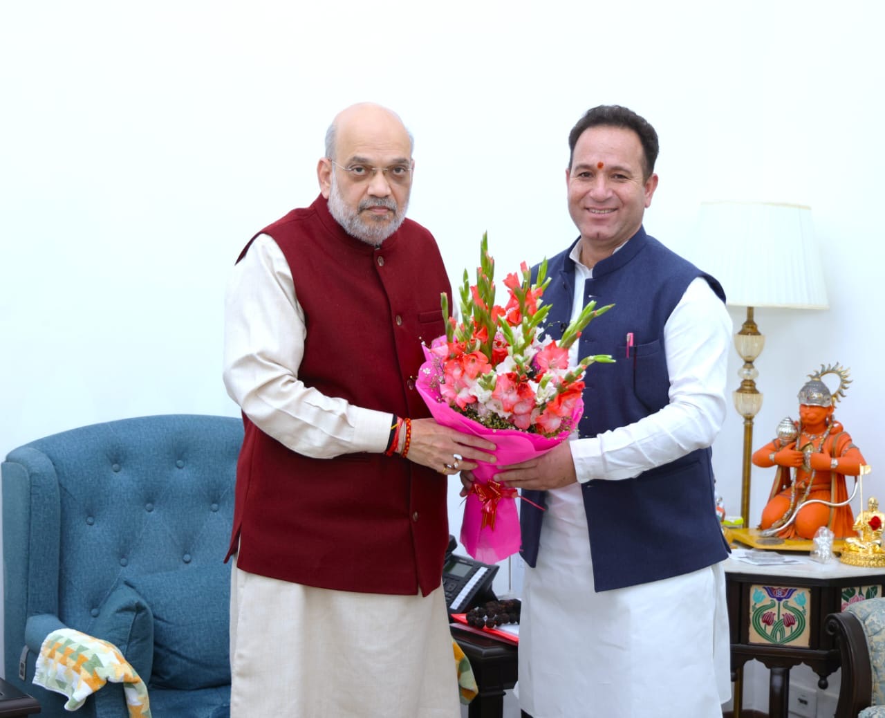 On Mar 13 LoP Sunil Sharma visited Residence of HM Amit Shah , 25 days later Shah visits ...