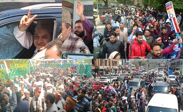 Mohammad Ashraf Mir files nomination papers for Srinagar Lok Sabha seat