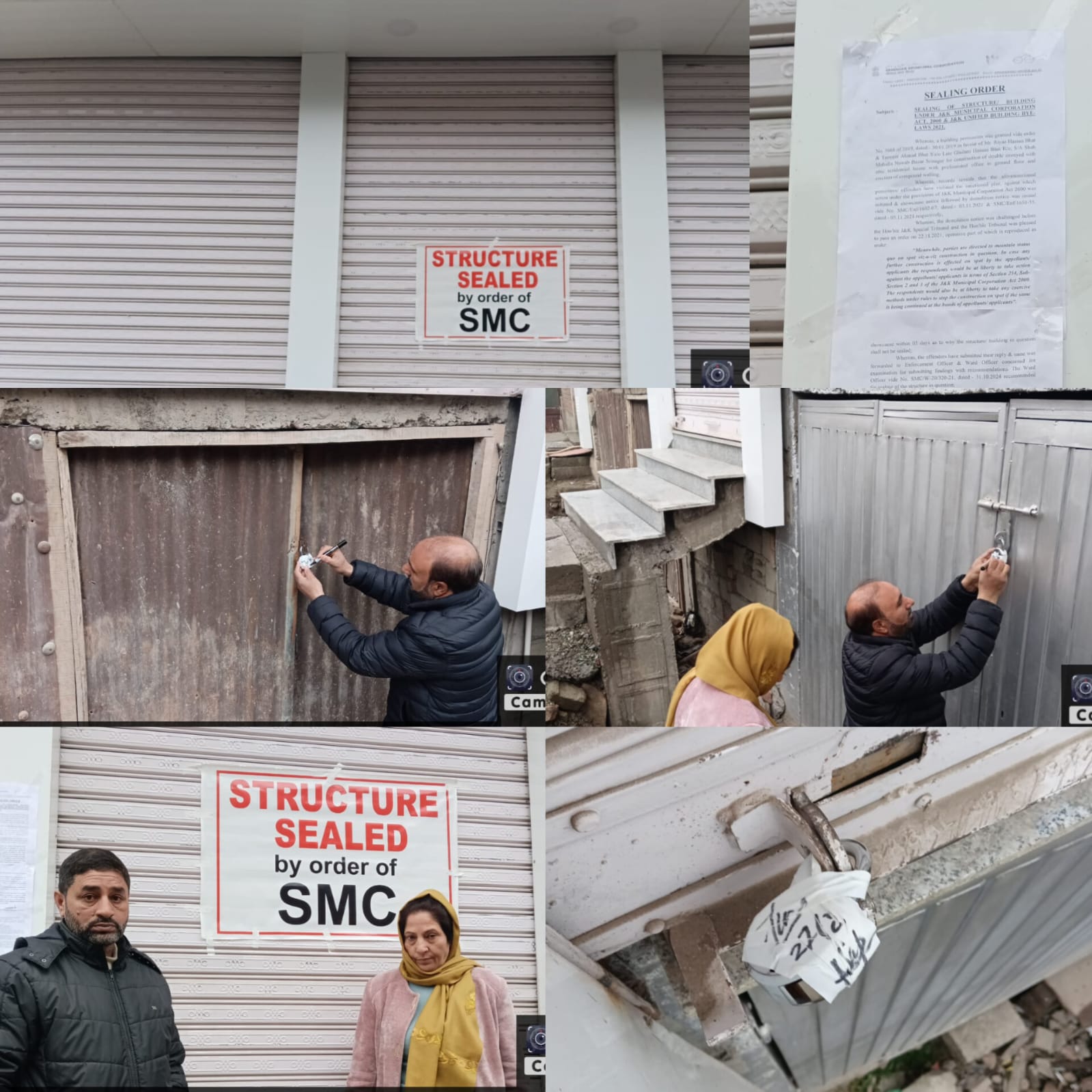 SMC seals commercial structure at Nawab Bazar for Building Violations