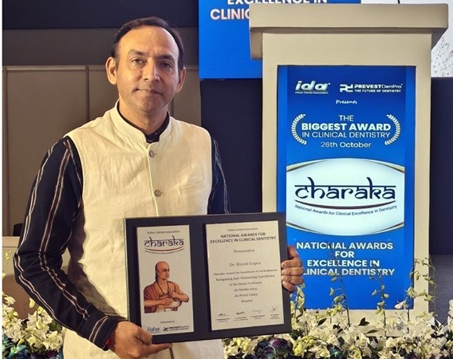Dr Ritesh receives IDA National Award for Excellence in Clinical Dentistry