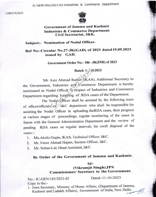 J&K Govt constitutes Committee headed by JKAS Officer for handling RDA ...