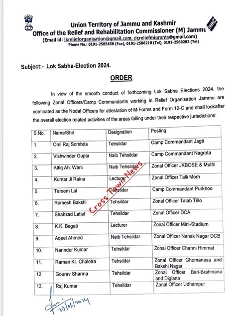 J&K Govt nominates Nodal Officers for election activities/attestation ...