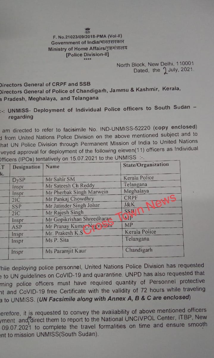 SSP rank Officer from J&K among 11 Police Officers deployed to South ...