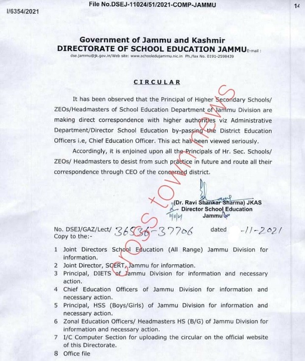 Govt instructs officers to route correspondences through proper channel