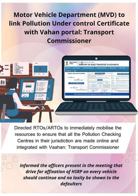 Motor Vehicle Deptt to link pollution under Control Certificate with ...