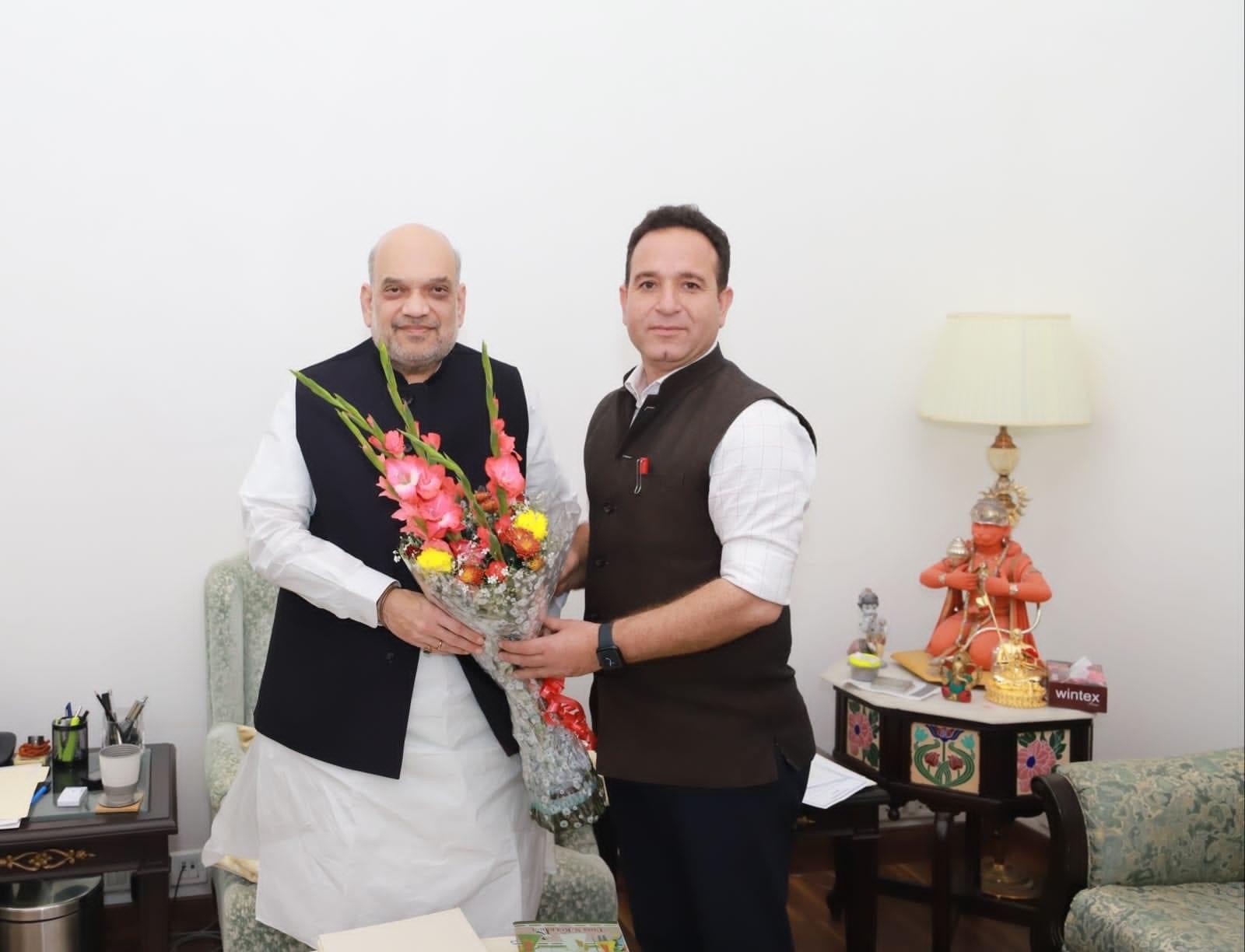 Sunil Sharma calls on Amit Shah; briefs Home Minister on Kashmir ...